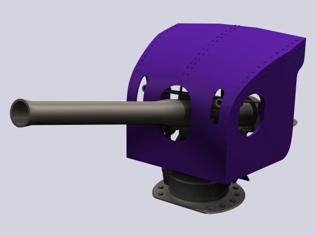 3D model 4Inch cannon VR / AR / low-poly | CGTrader