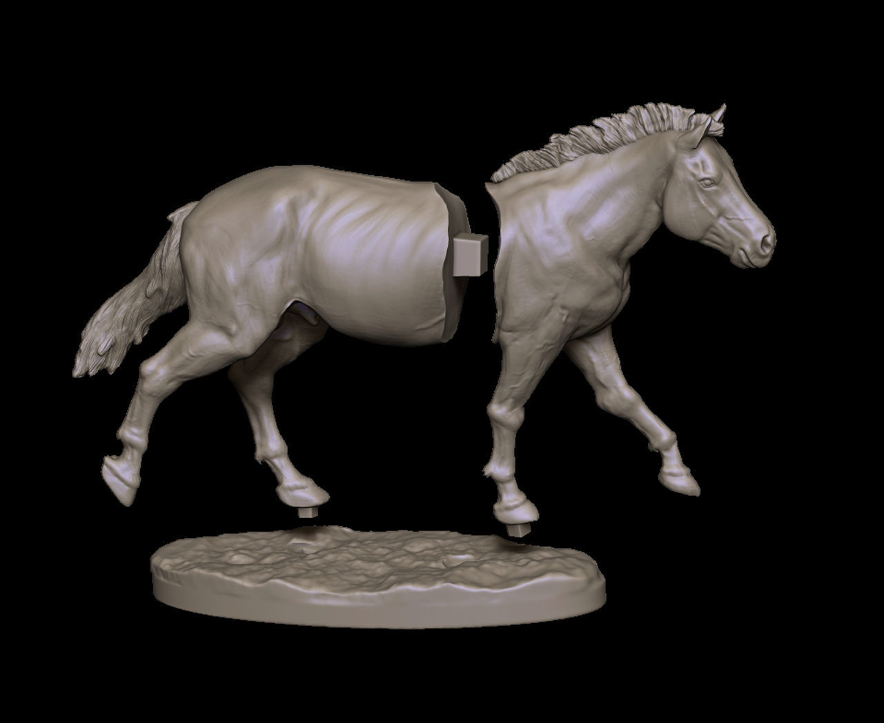 Horse 1-6 scale ready to 3D print - STL 3D model 3D printable | CGTrader