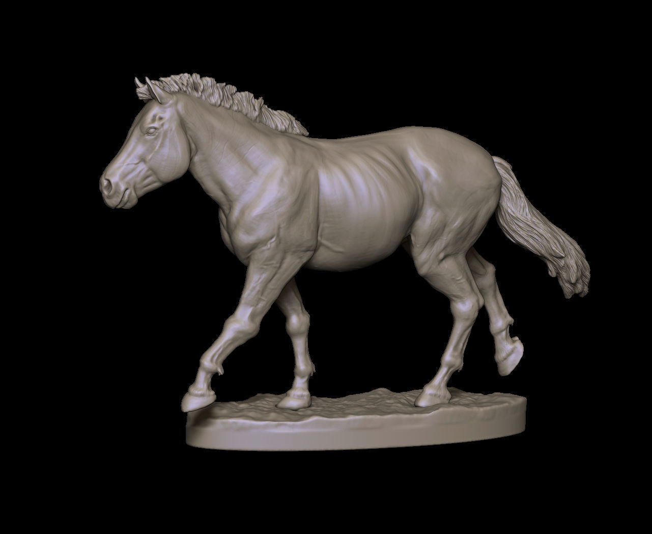 Horse 1-6 scale ready to 3D print - STL 3D model 3D printable | CGTrader