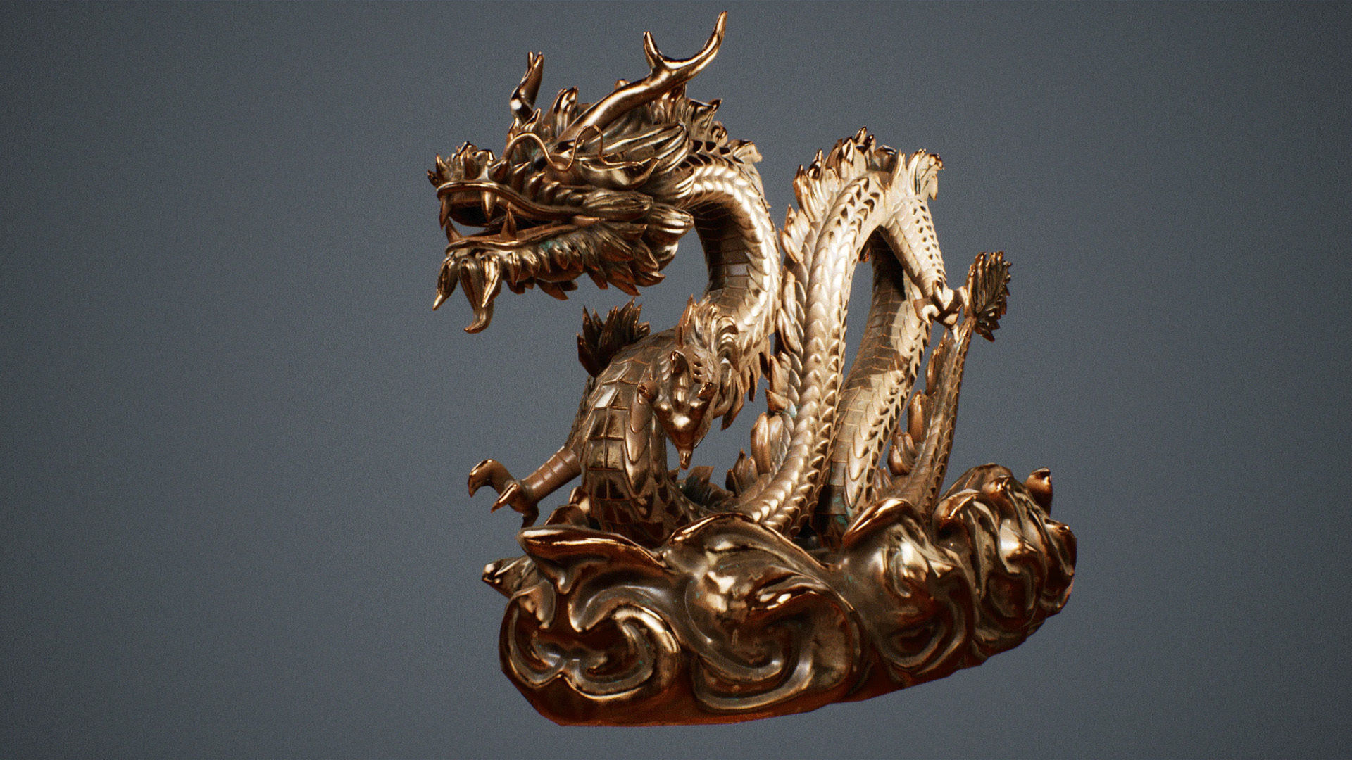 3D model Chinese Dragon Statues - PBR Ready VR / AR / low-poly | CGTrader