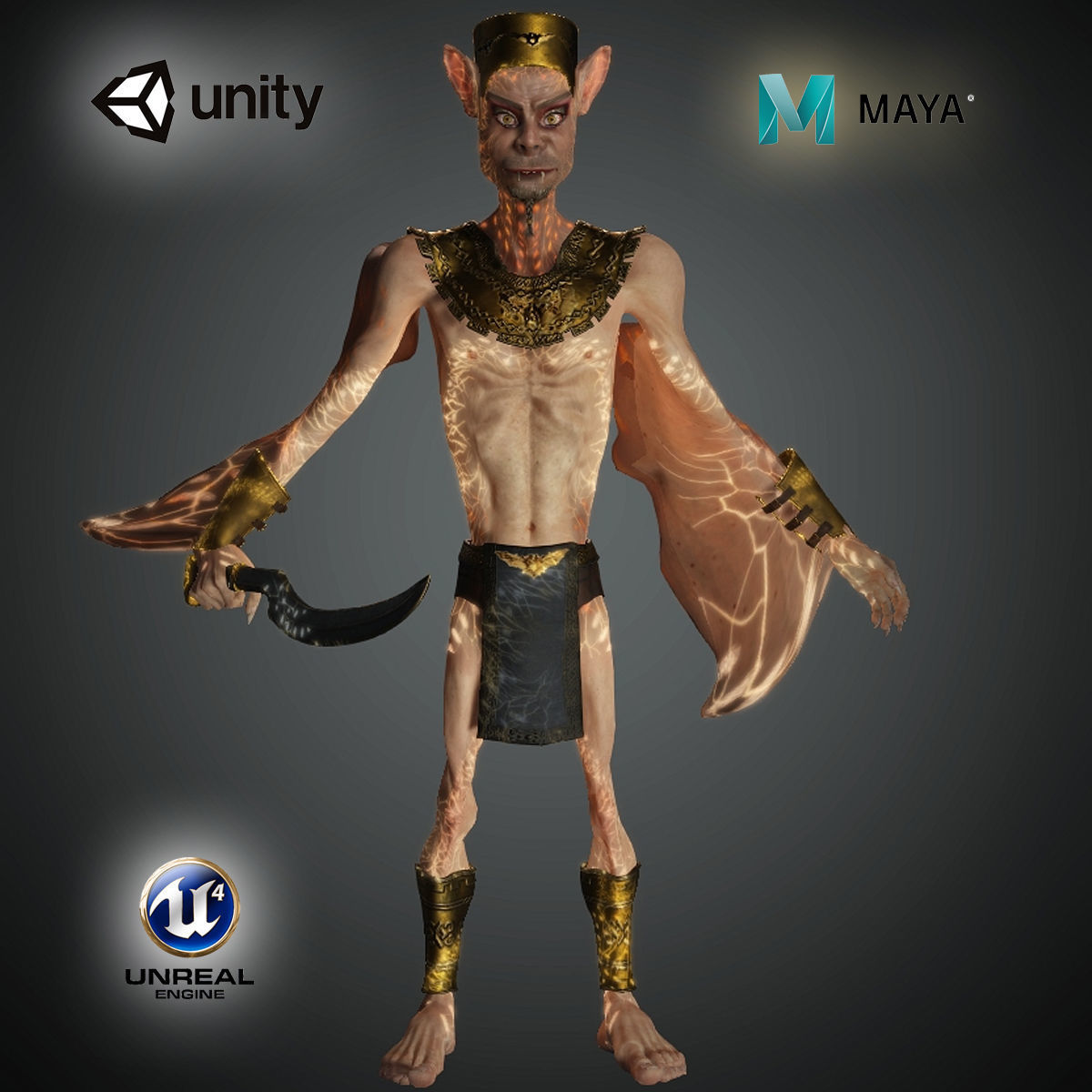 bat king High quality character full Rigged and Animated 3D model ...