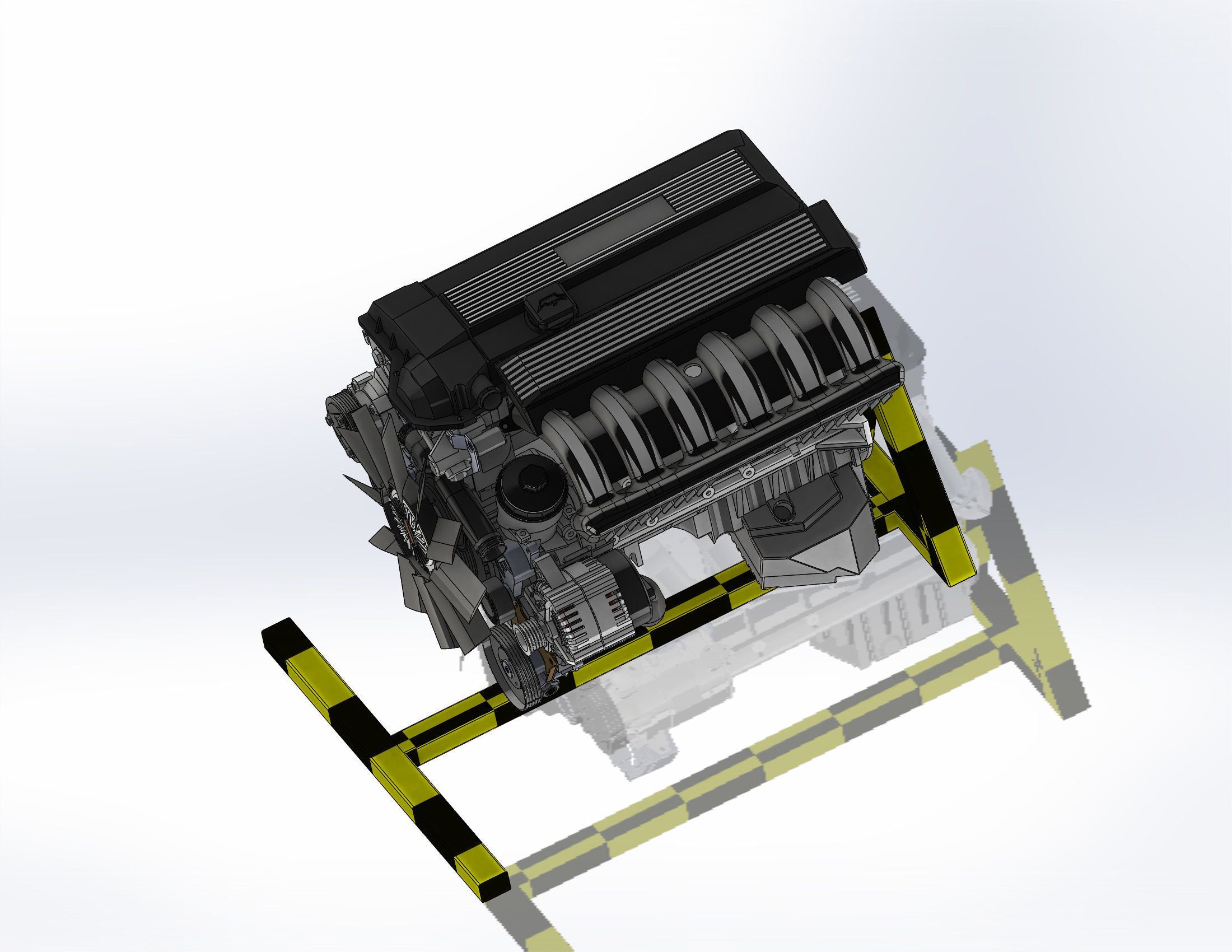 Car engine M52b25 3D model 3D printable | CGTrader
