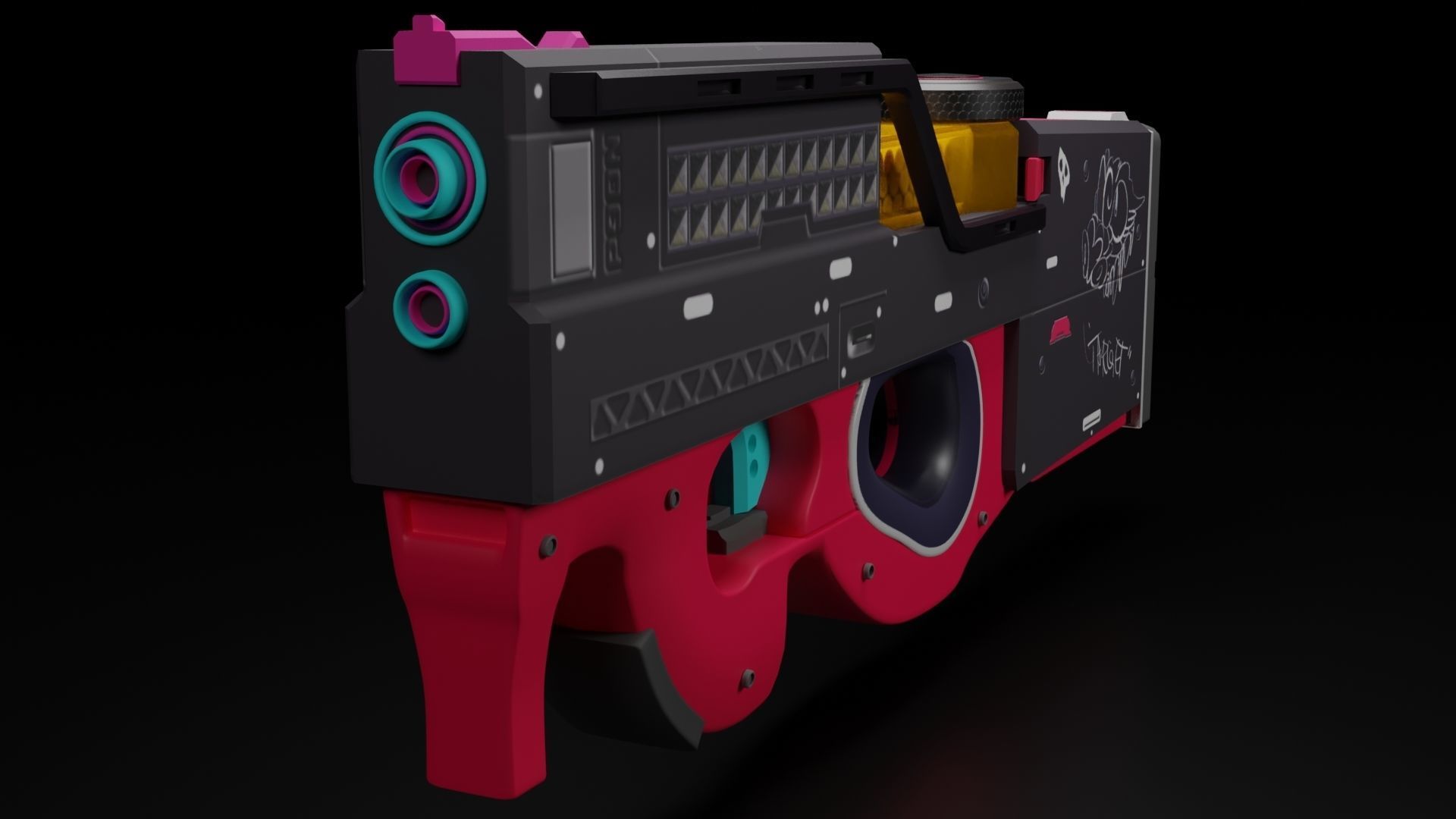 P-90 Gun model for game 3D 3D model | CGTrader