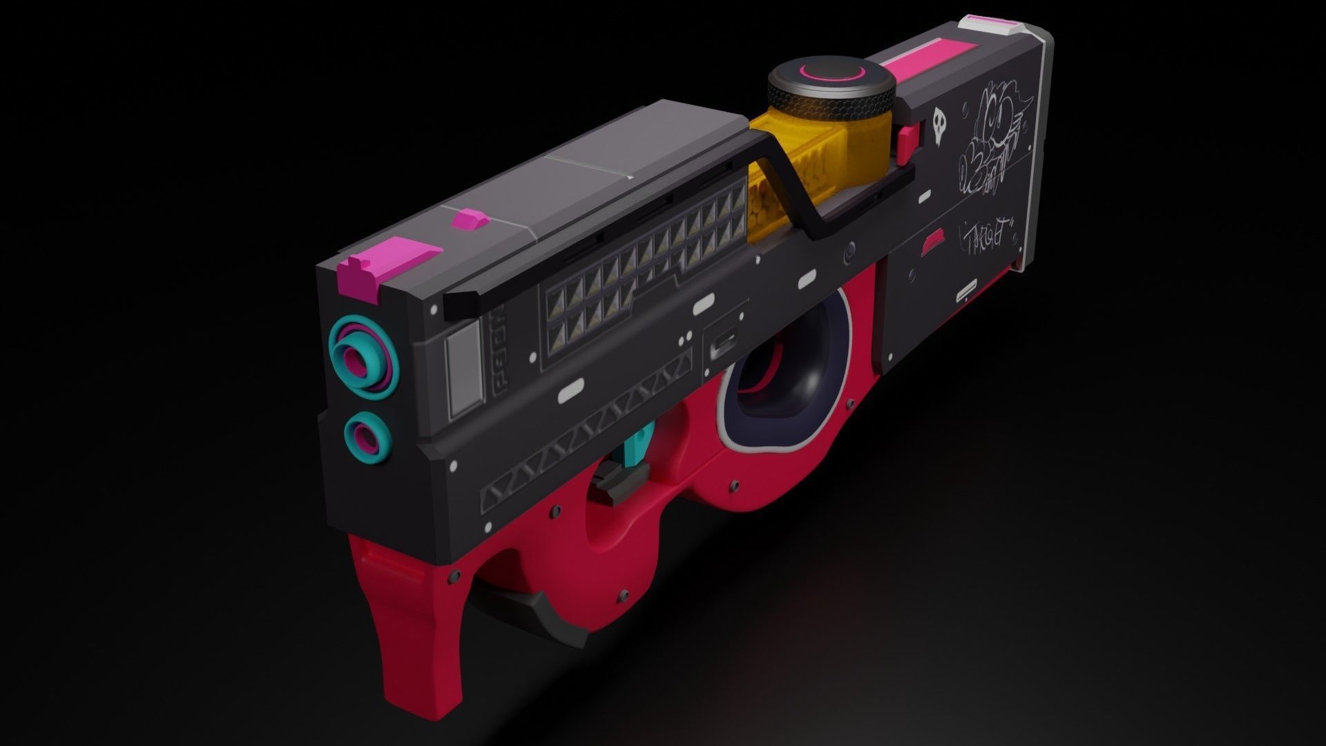 P-90 Gun model for game 3D 3D model | CGTrader