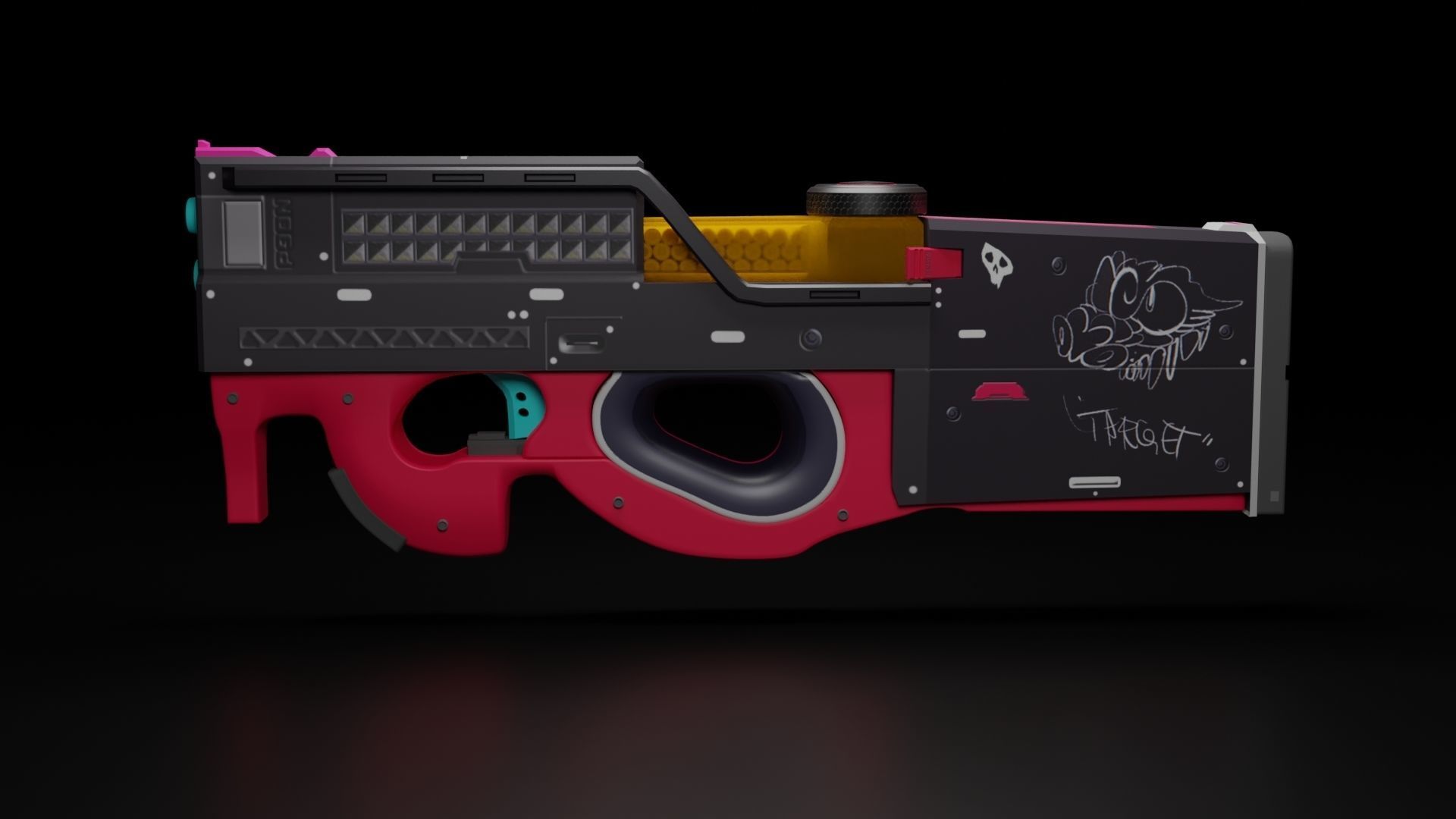 P-90 Gun model for game 3D 3D model | CGTrader