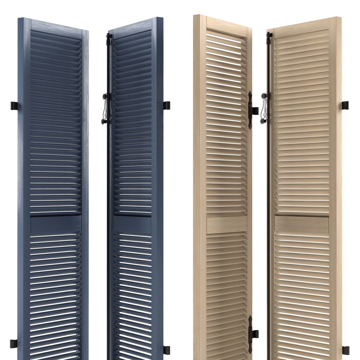 Louvered Shutters 3D model | CGTrader