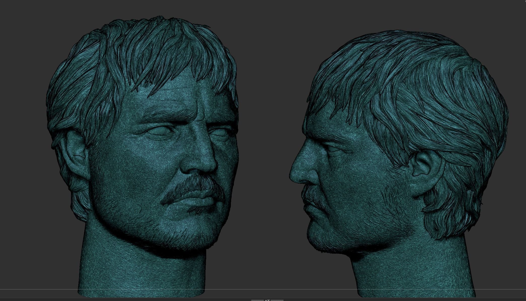 Din Djarin- Pedro Pascal Head 3D model 3D printable | CGTrader