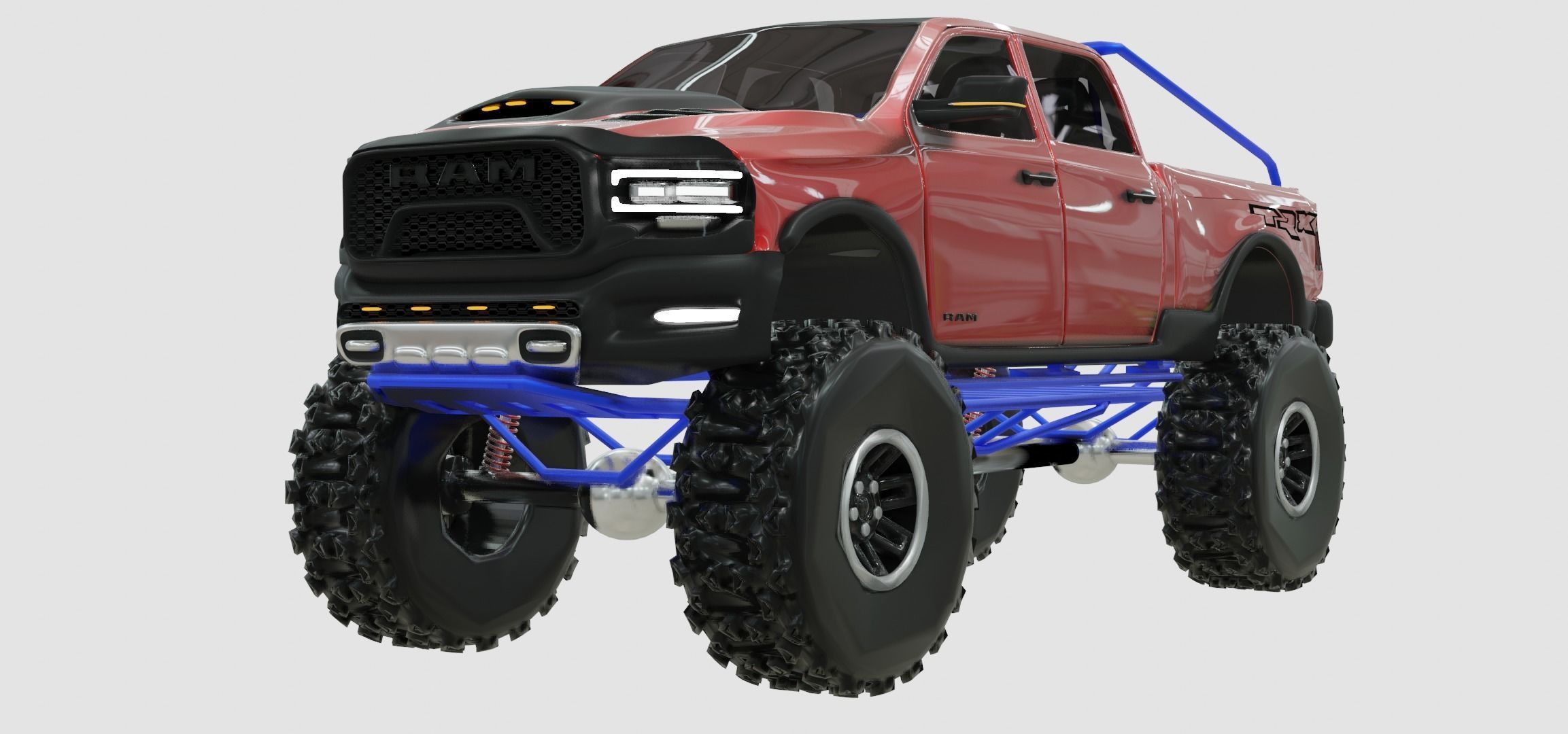 3D model Dodge Ram Monster Truck VR / AR / low-poly | CGTrader