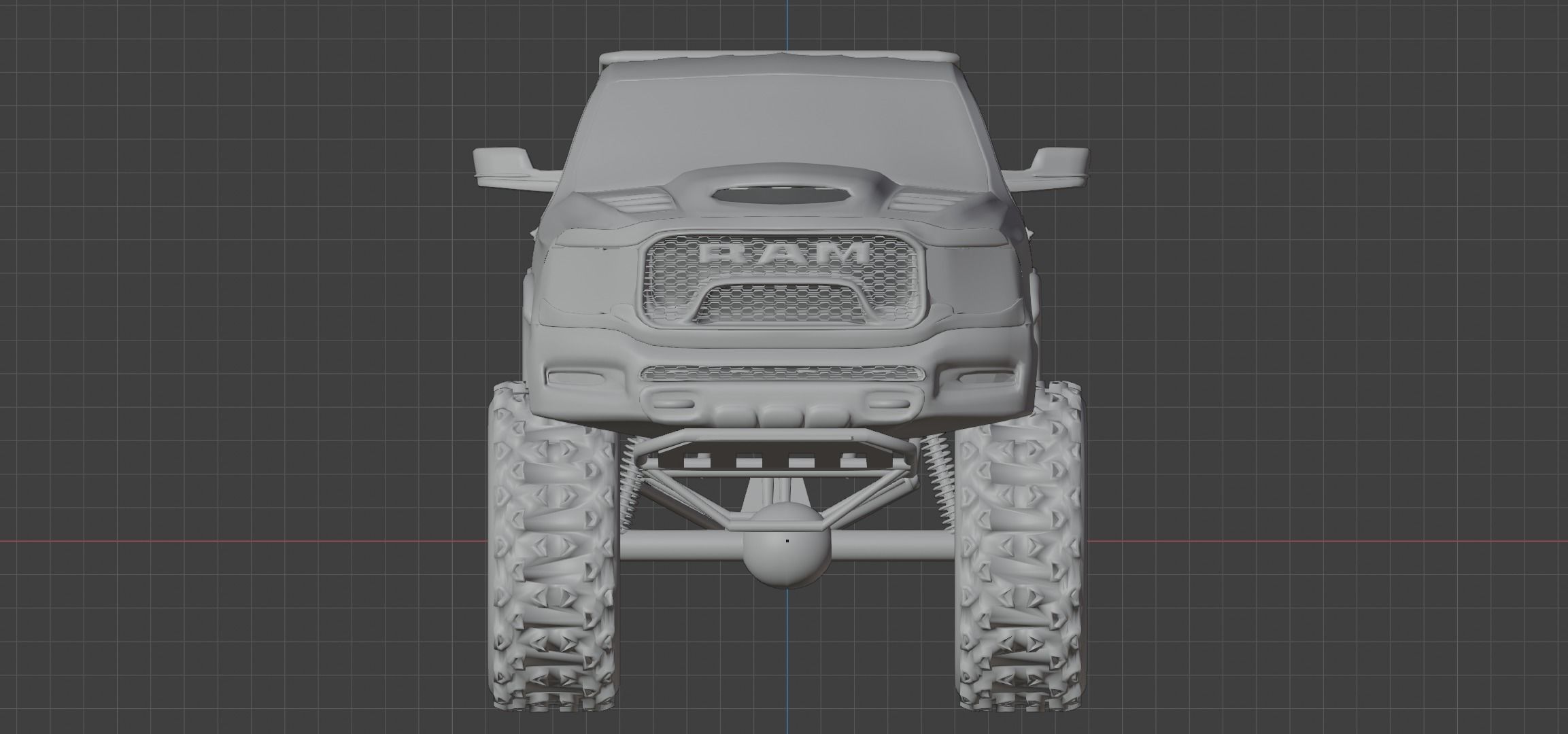 3D model Dodge Ram Monster Truck VR / AR / low-poly | CGTrader