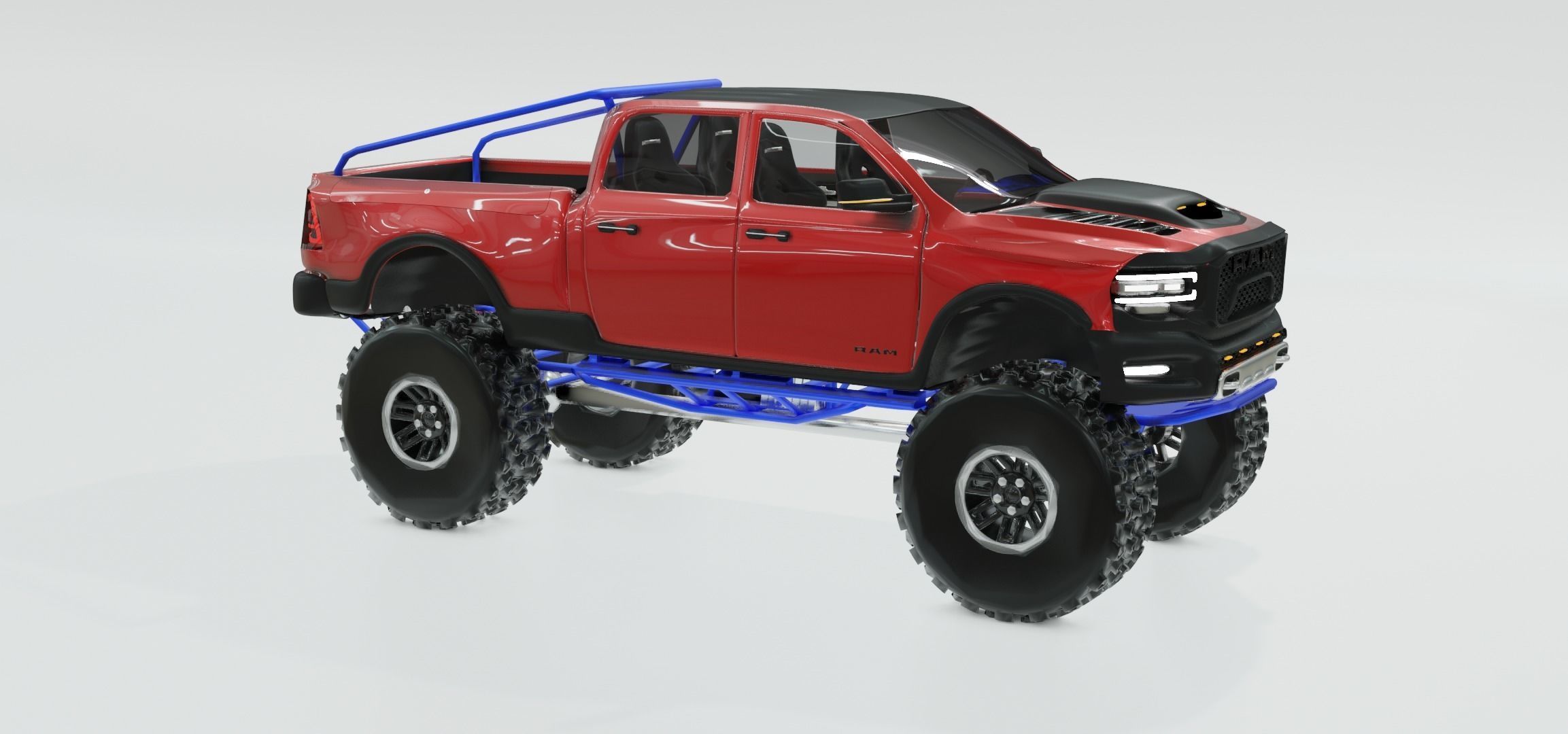 3D model Dodge Ram Monster Truck VR / AR / low-poly | CGTrader