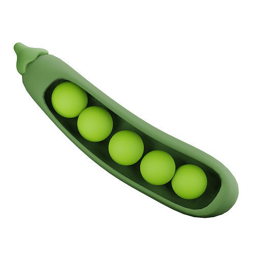 3D model Peas 3D Model in pod VR / AR / low-poly | CGTrader
