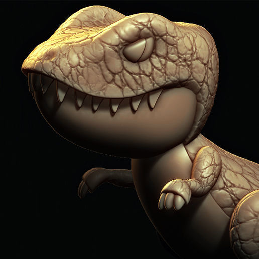 Tyrannosaurus Rex Chibi 3D model 3D printable | CGTrader