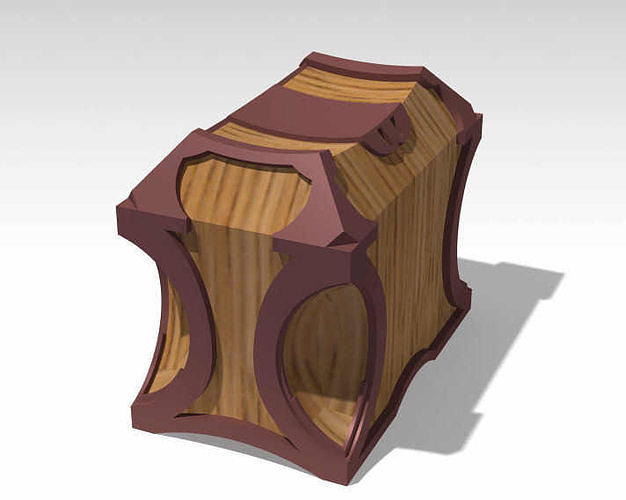Wooden case with frame free 3D model | CGTrader