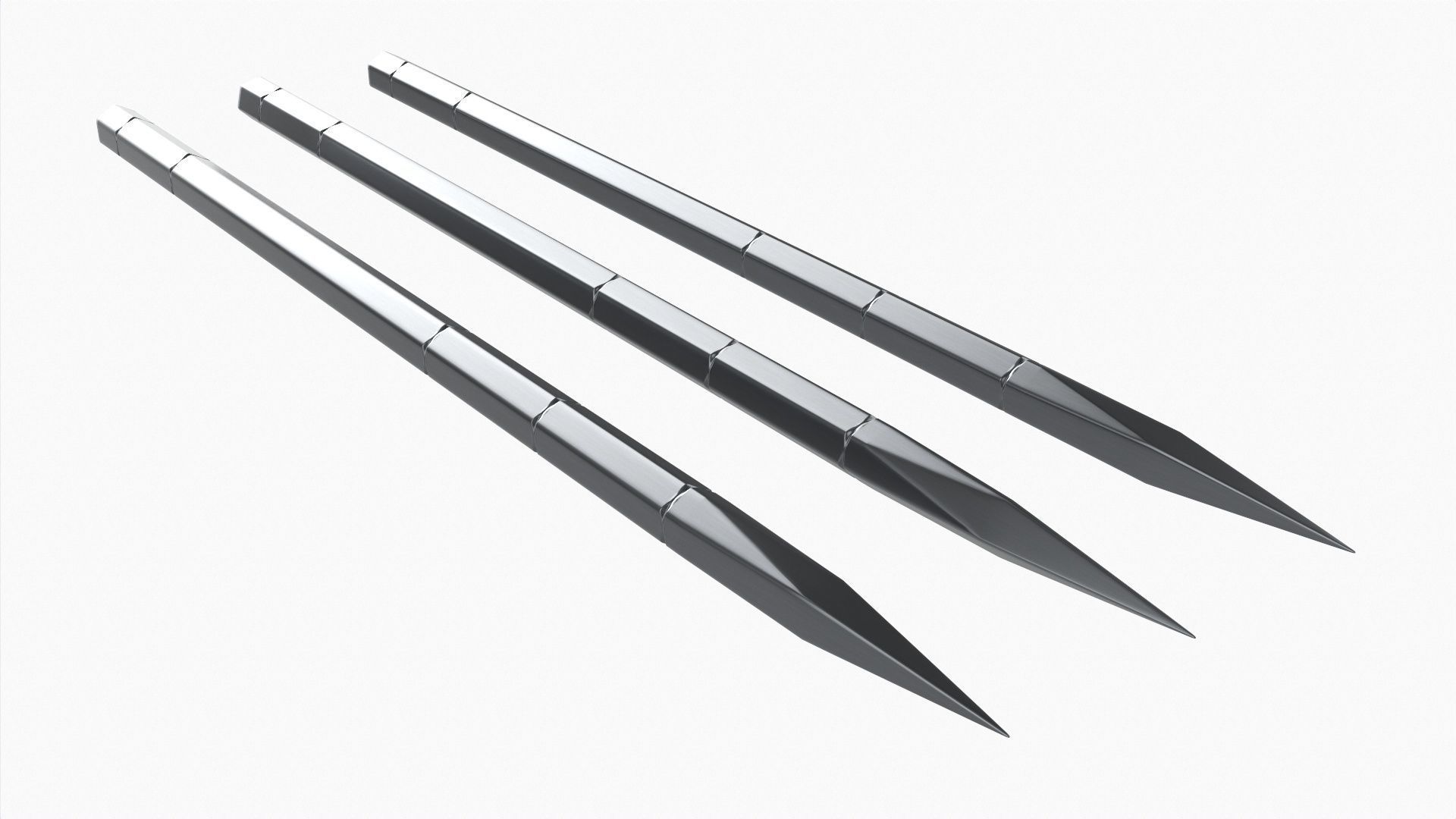 Throwing needles hexagonal 3D model | CGTrader