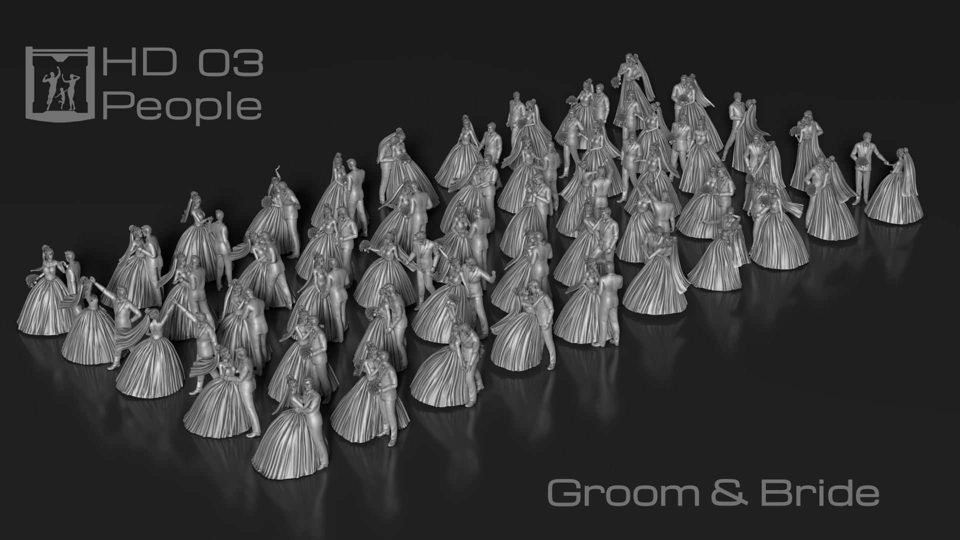 HD People 03 Wedding 3D model | CGTrader