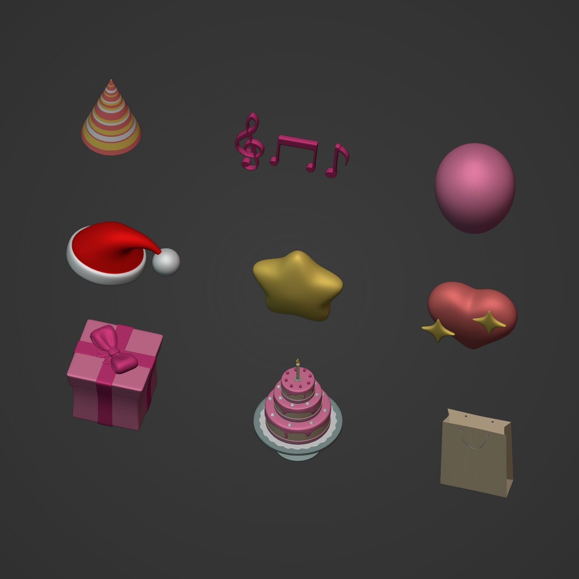 3D model Party Pack VR / AR / low-poly | CGTrader