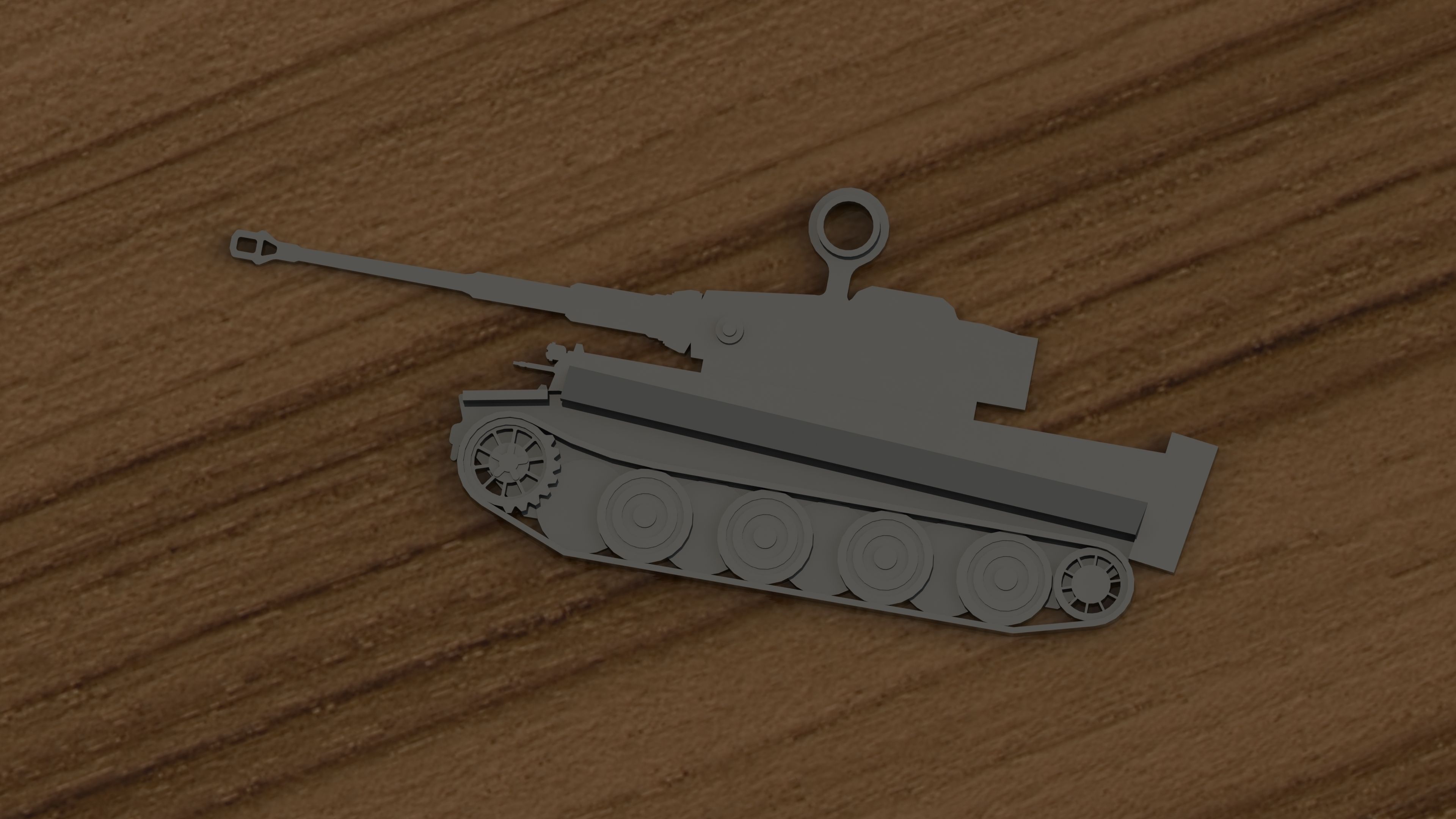 Keychain Tiger tank 3D model | CGTrader