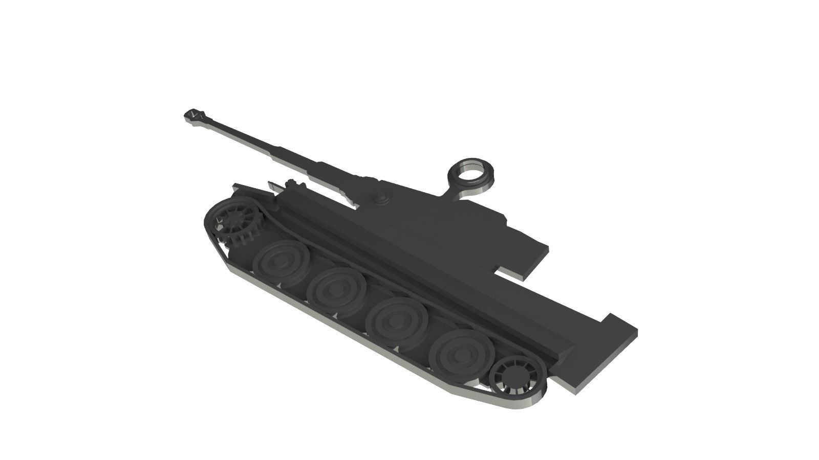 Keychain Tiger tank 3D model | CGTrader
