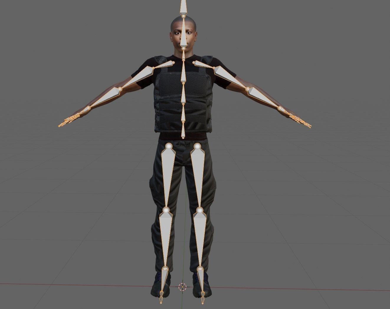 3D model Realistic Black Afro Man Character Rigged Low poly VR / AR ...