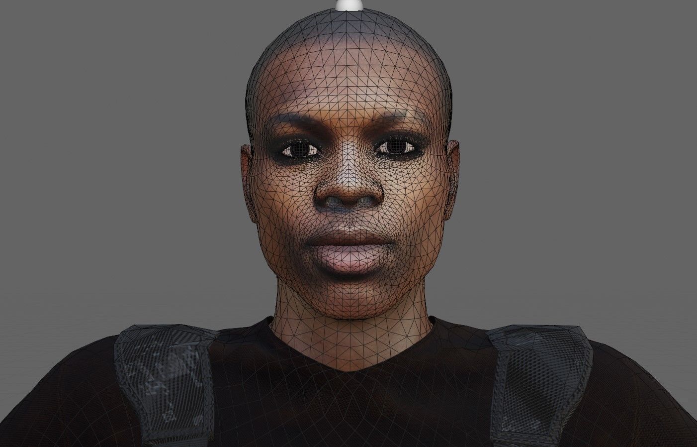 3D model Realistic Black Afro Man Character Rigged Low poly VR / AR ...