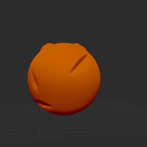 pacman orange ball 3D model animated | CGTrader