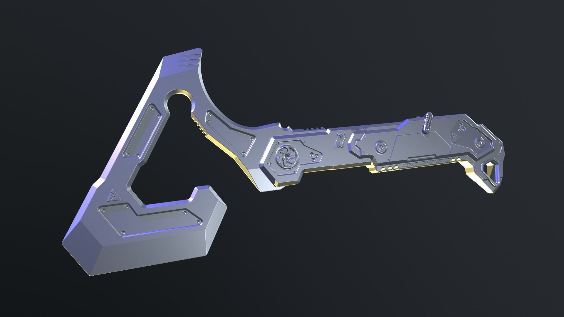 Cyberpunk Techwear Cosplay Axe Tomahawk 3D Model Stl 3D model 3D ...
