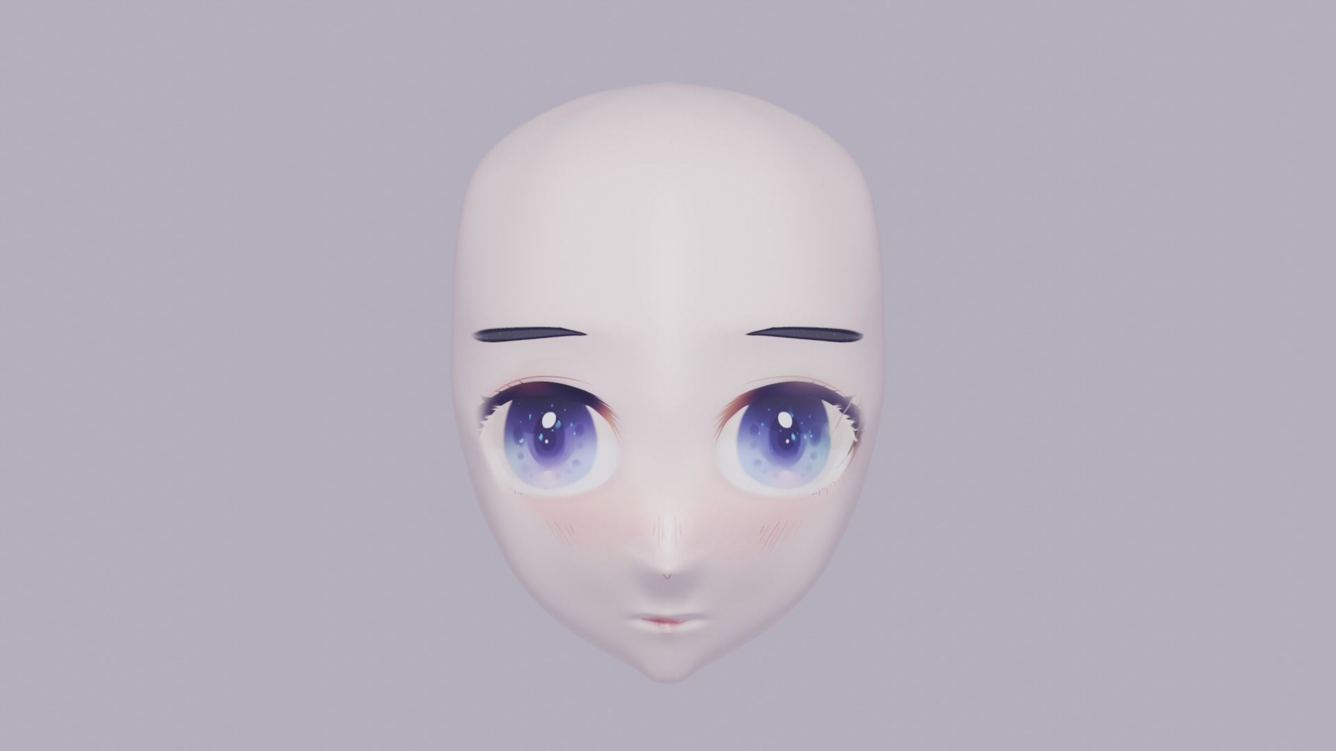 Japanese anime face free 3D model | CGTrader