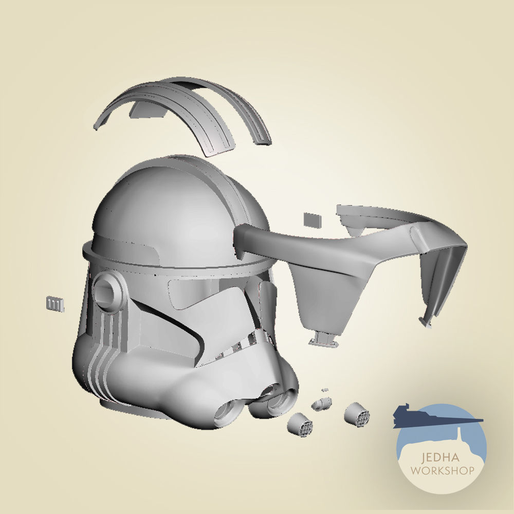 Star Wars Clone Trooper Phase II Heavy Gunner 3D Print Files 3D model ...