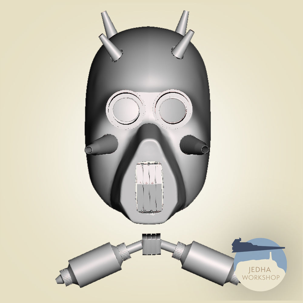 Star Wars Tusken Raider Chief Helmet 3D print Files 3D model 3D ...