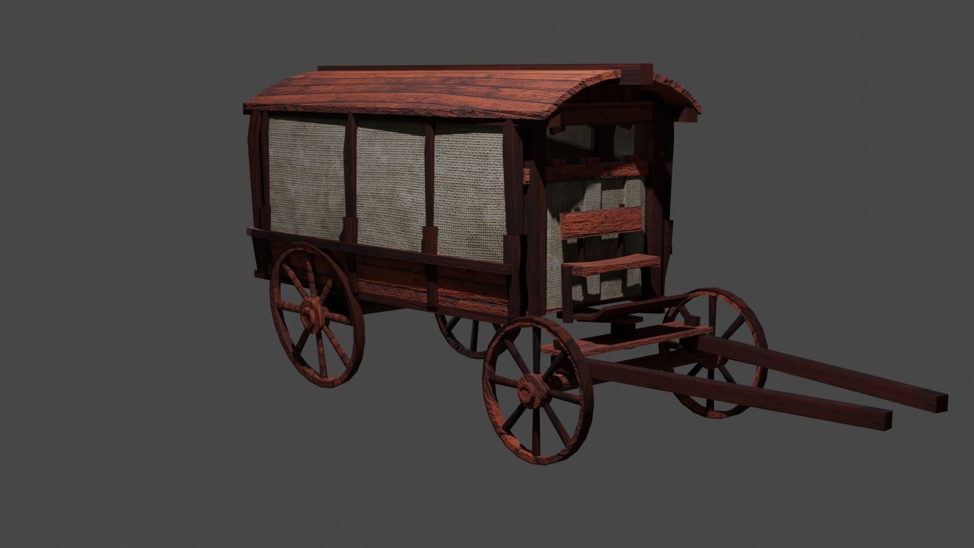 telega carriage 3D model | CGTrader