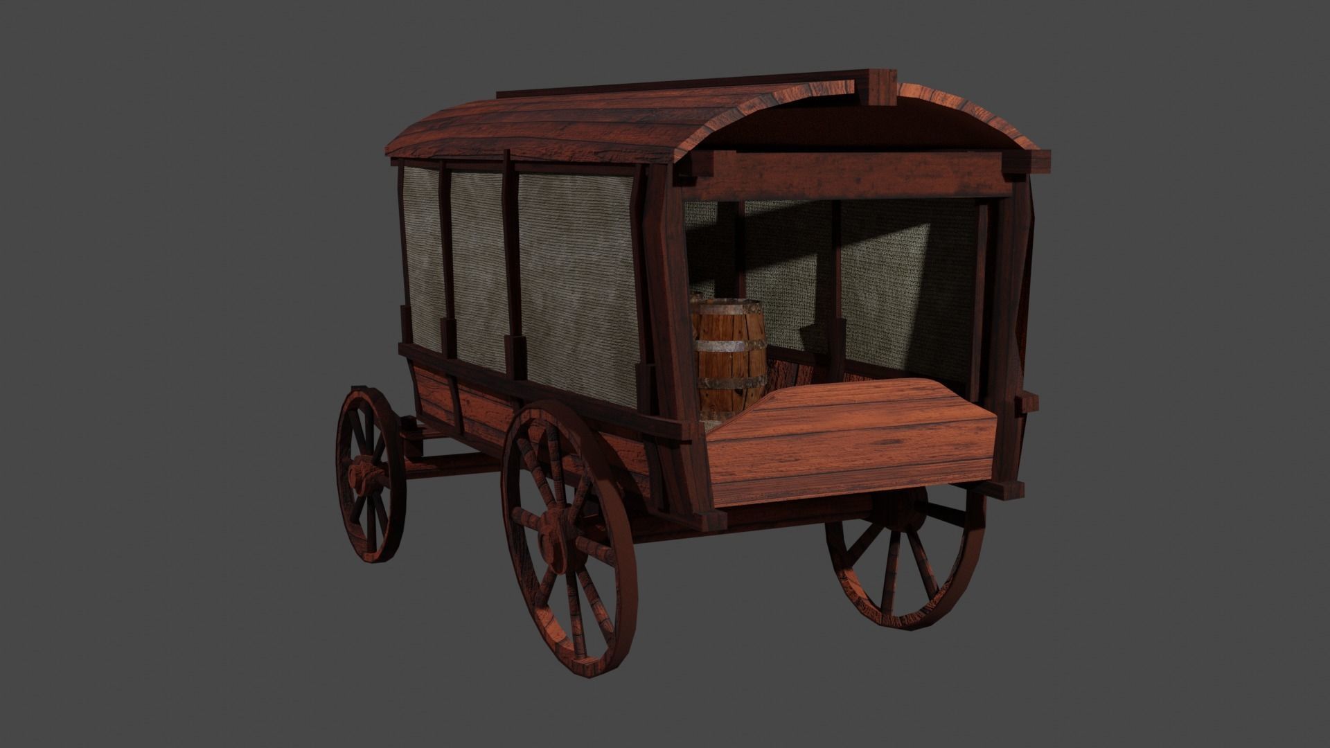 telega carriage 3D model | CGTrader