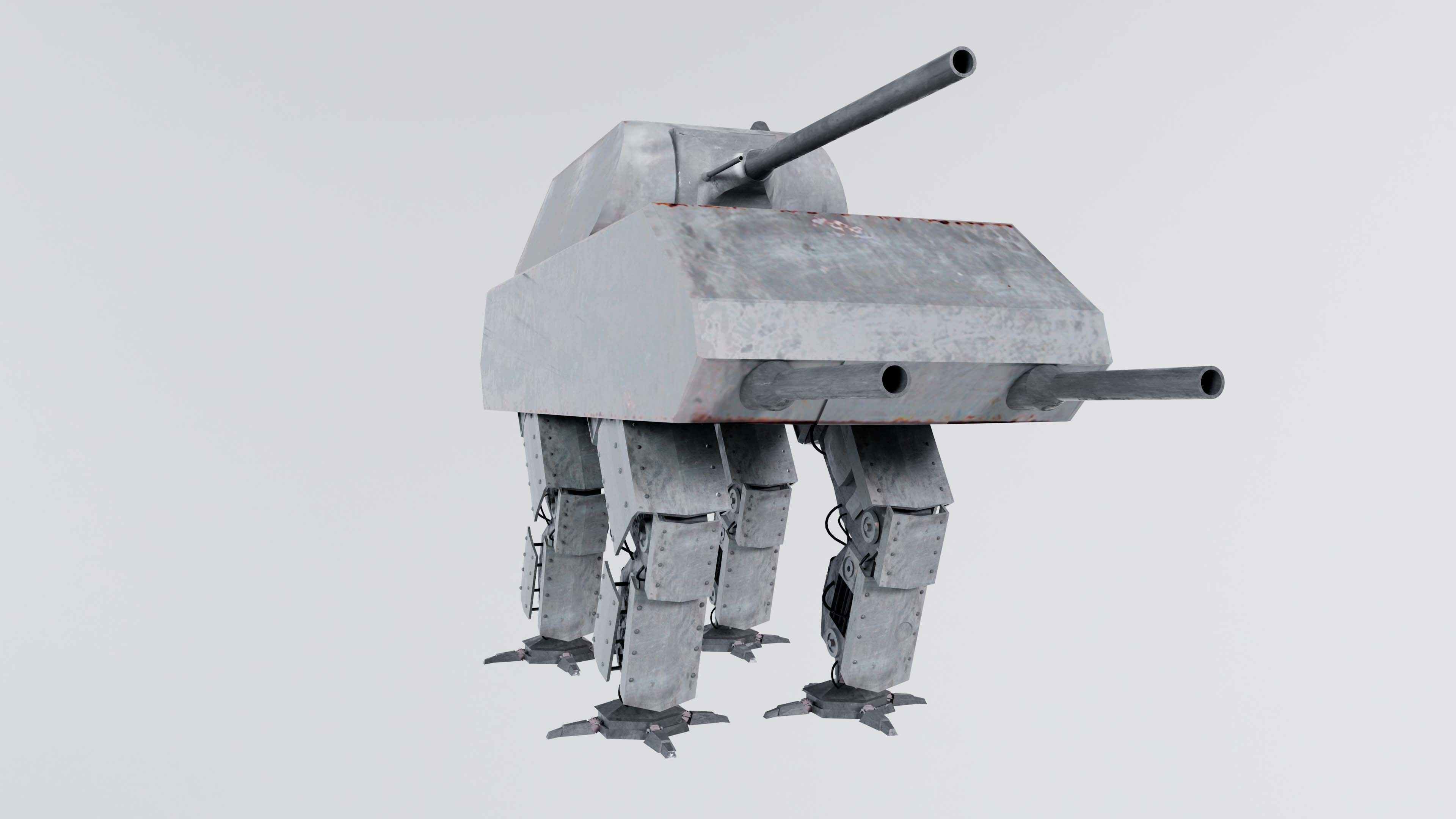Robot Tank Mouse 3D model rigged | CGTrader