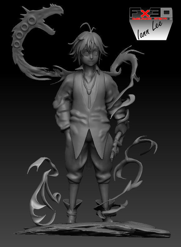 MELIODAS SIETE PECADOS CAPITALES 3D THE SEVEN DEADLY SINS 3D model 3D ...