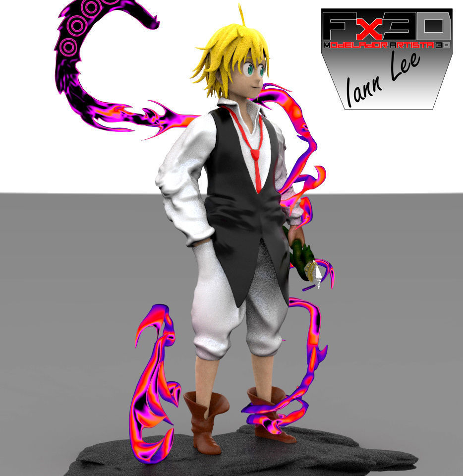 MELIODAS SIETE PECADOS CAPITALES 3D THE SEVEN DEADLY SINS 3D model 3D ...
