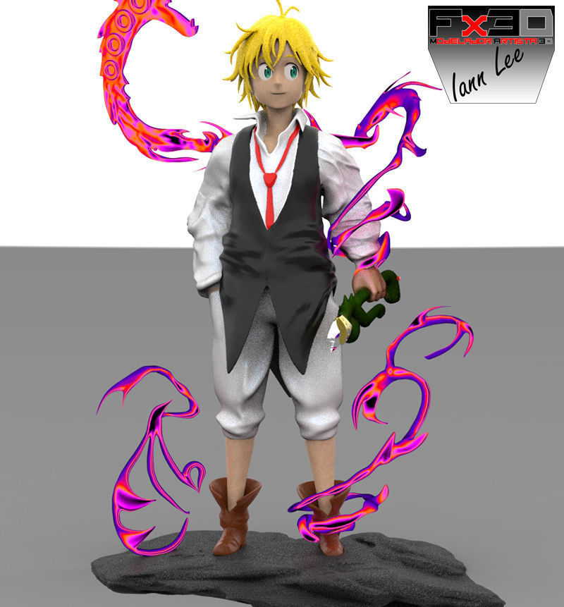 MELIODAS SIETE PECADOS CAPITALES 3D THE SEVEN DEADLY SINS 3D model 3D ...