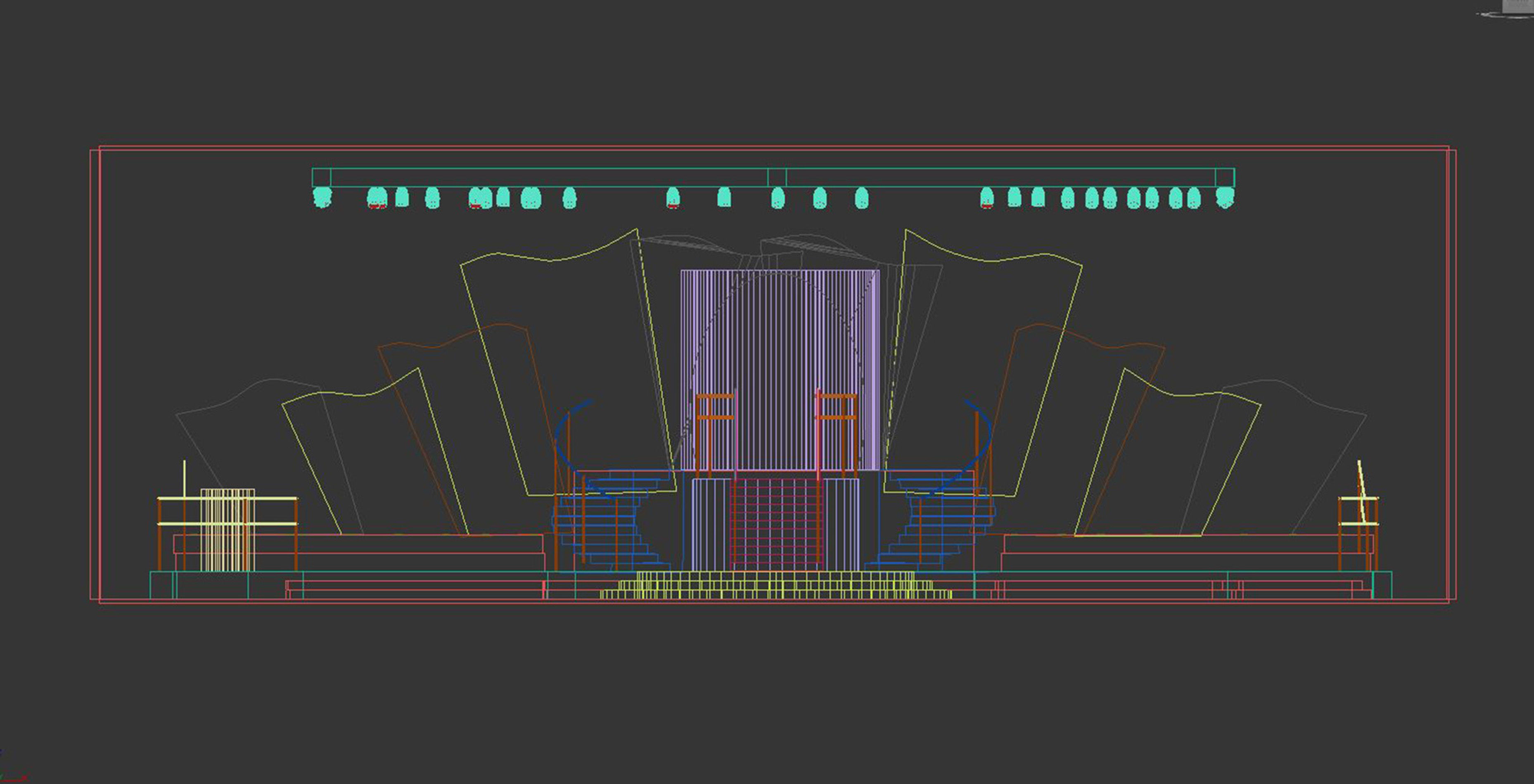 Abstract stage backdrop design V1 3D model | CGTrader