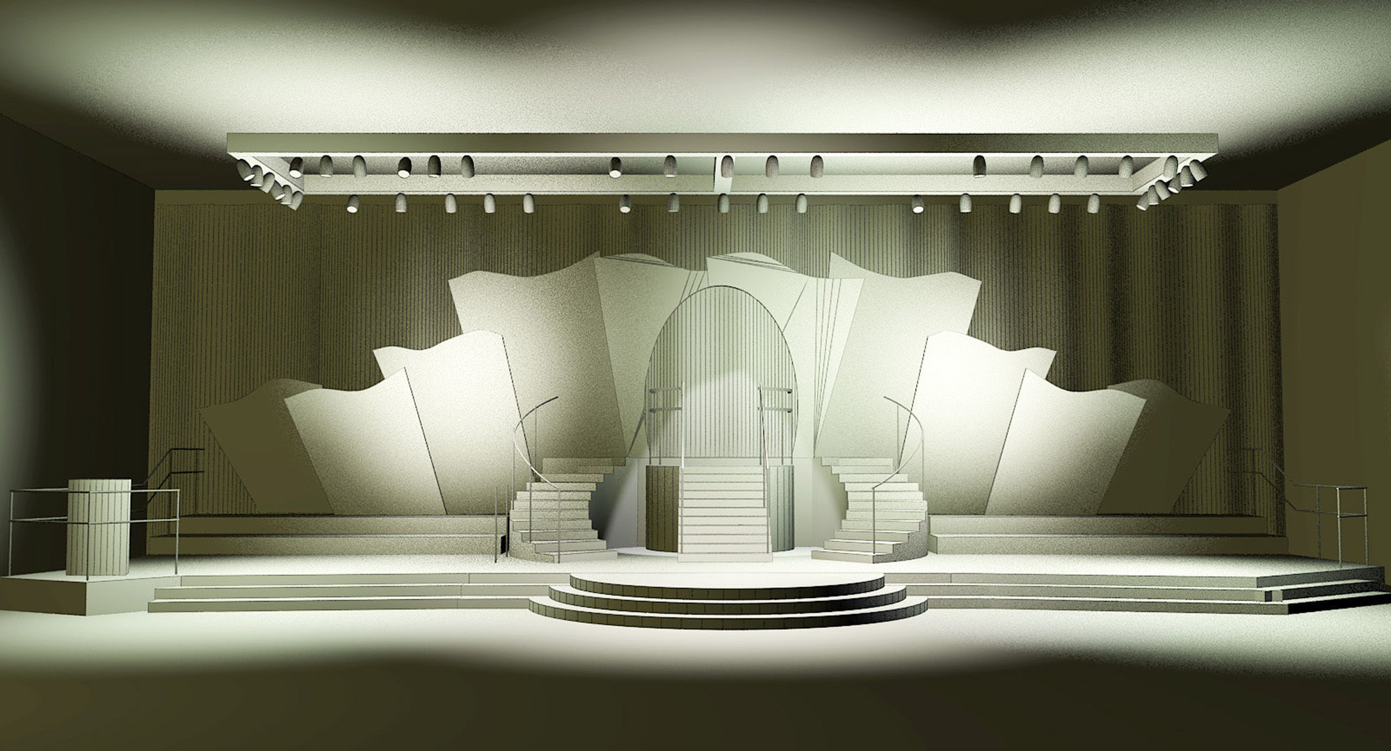 Abstract stage backdrop design V1 3D model | CGTrader
