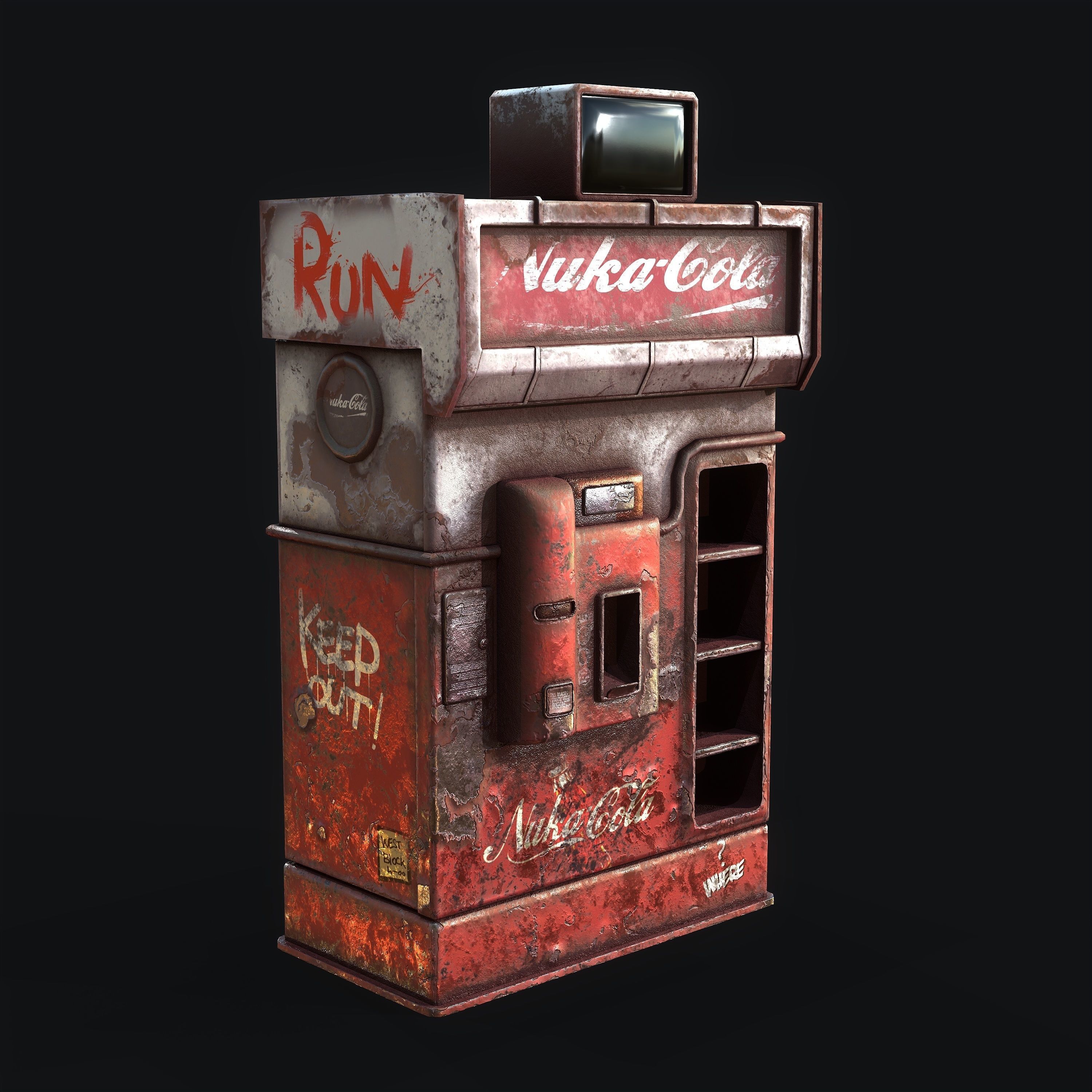 3D model Vending Machine - Nuka Cola VR / AR / low-poly | CGTrader