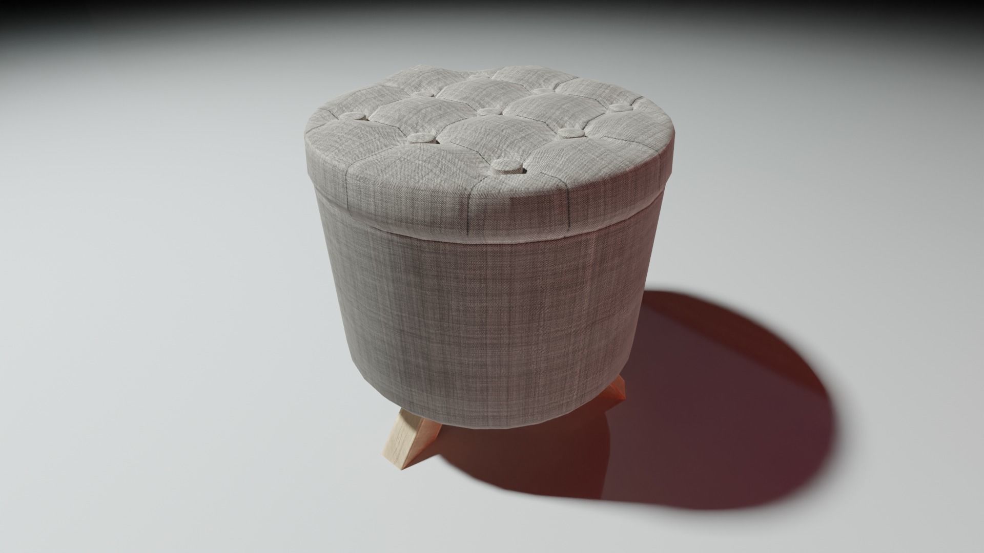 3D model Textile Stool Low Poly VR / AR / low-poly | CGTrader