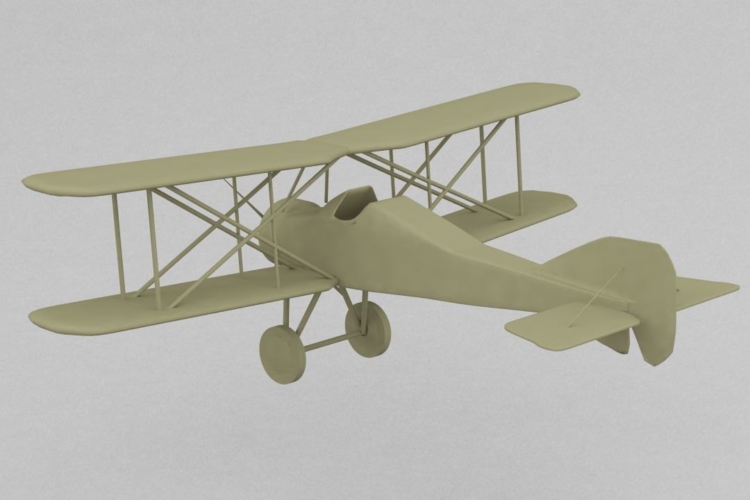 aircraft biplane 3D model 3D printable | CGTrader