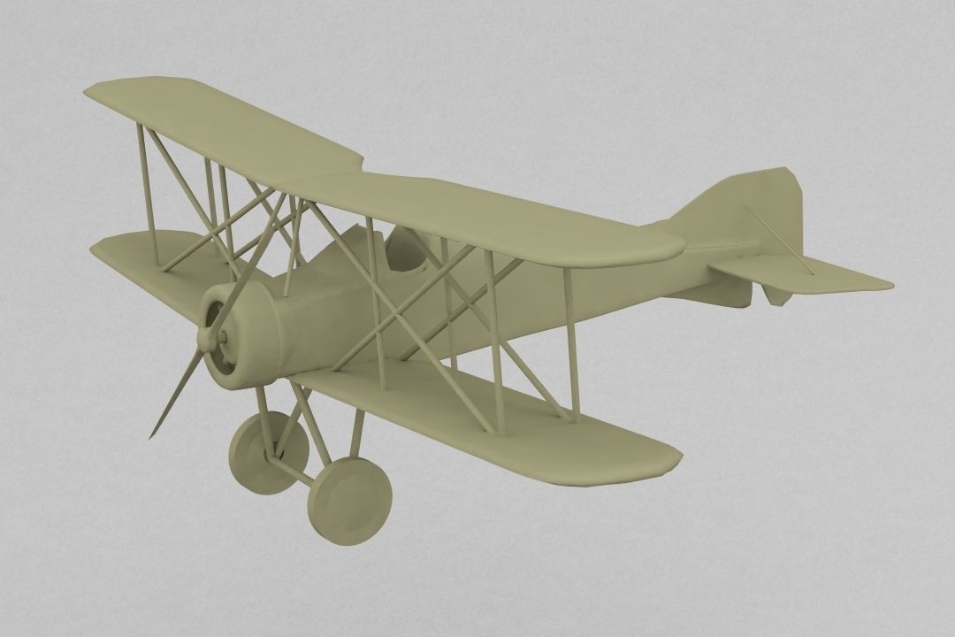 aircraft biplane 3D model 3D printable | CGTrader