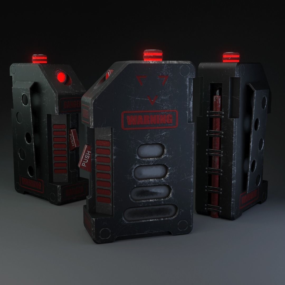 Hardsurface detonator free VR / AR / low-poly 3D model | CGTrader