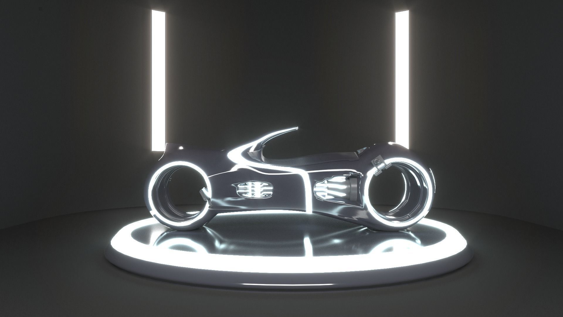 tron motorcycle 3D model animated | CGTrader