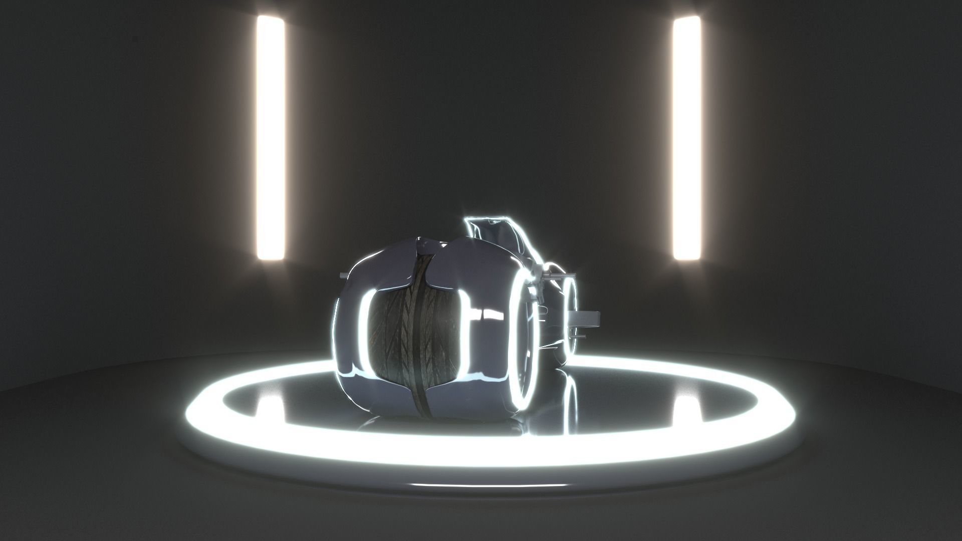 tron motorcycle 3D model animated | CGTrader