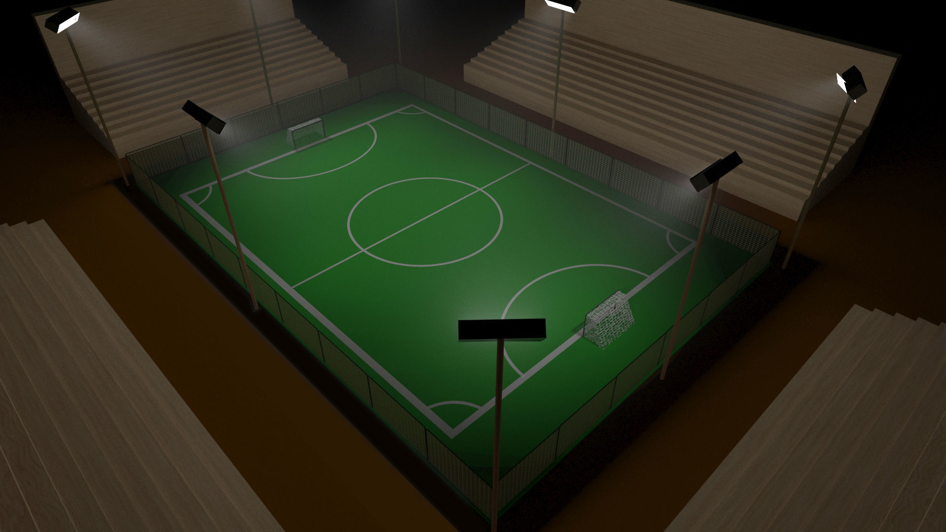 Futsal ground 3D model | CGTrader
