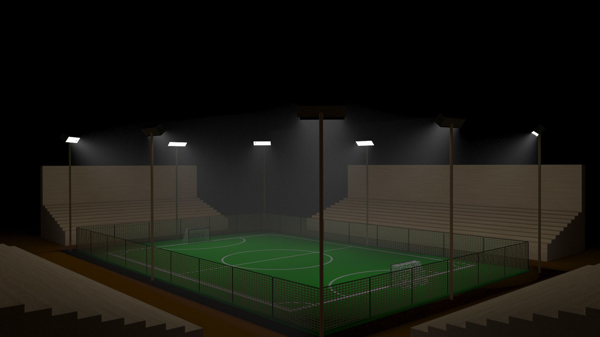 Futsal ground 3D model | CGTrader