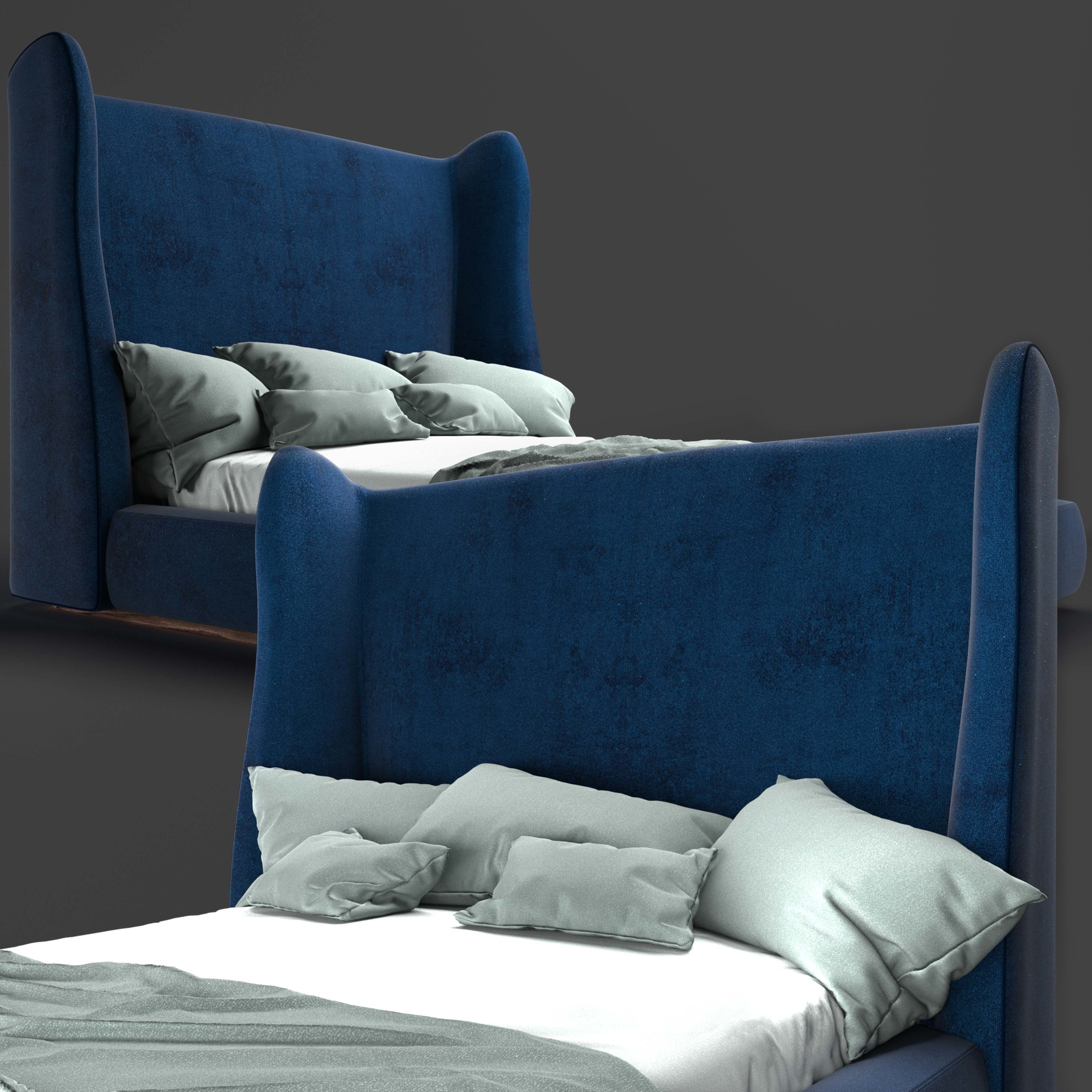 Flexform Midnight Bed 3D model | CGTrader