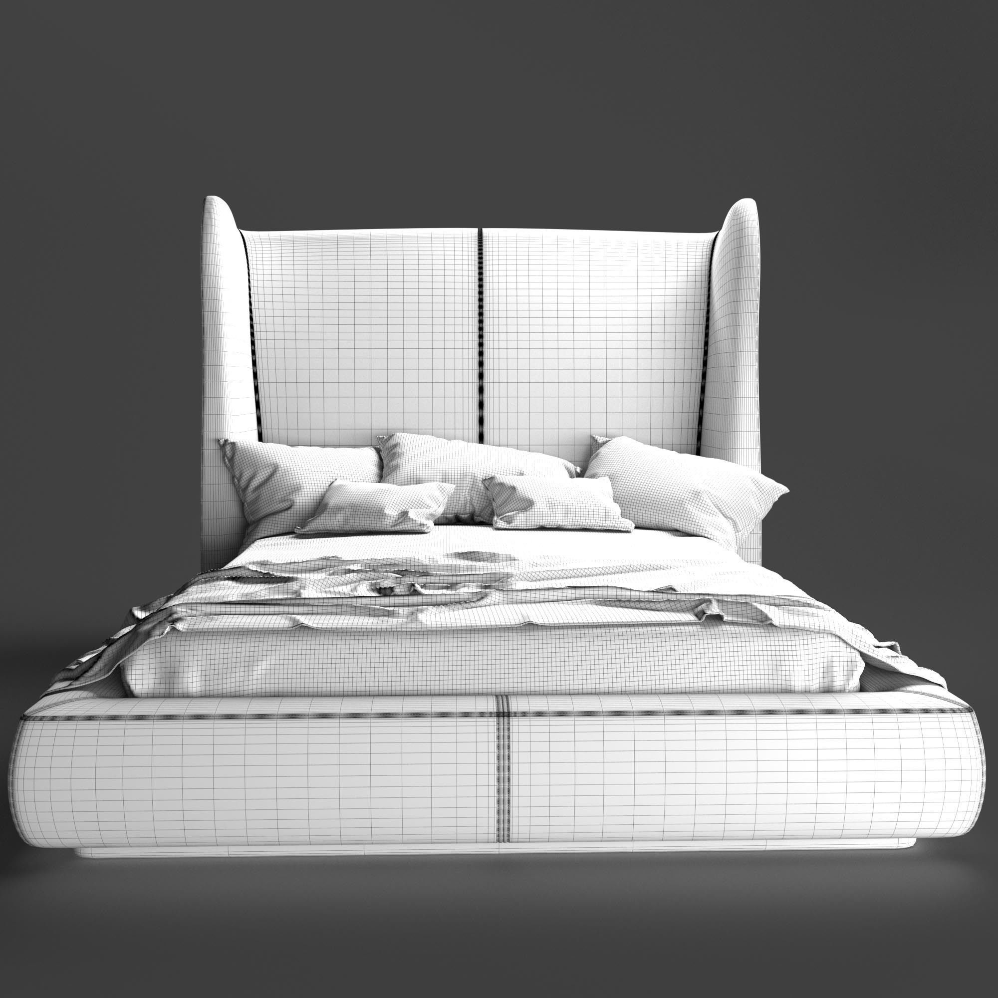 Flexform Midnight Bed 3D model | CGTrader