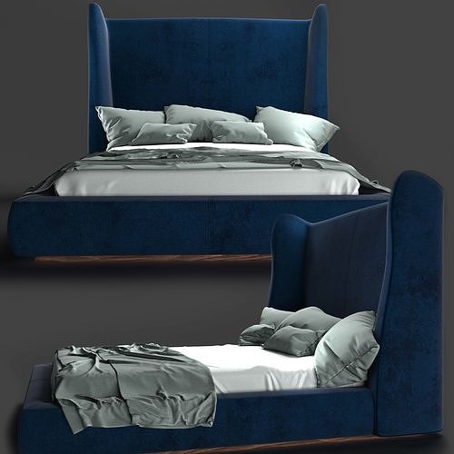 Flexform Midnight Bed 3D model | CGTrader