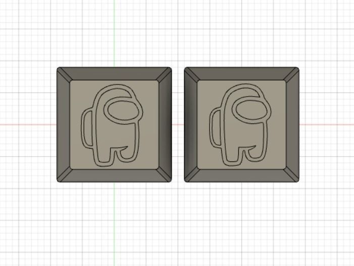 Among us imposter keycap 3D print 3D model 3D printable | CGTrader
